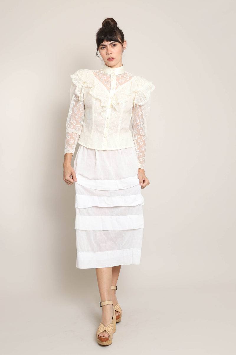 70s Victorian Lace Blouse – Luxie Vintage