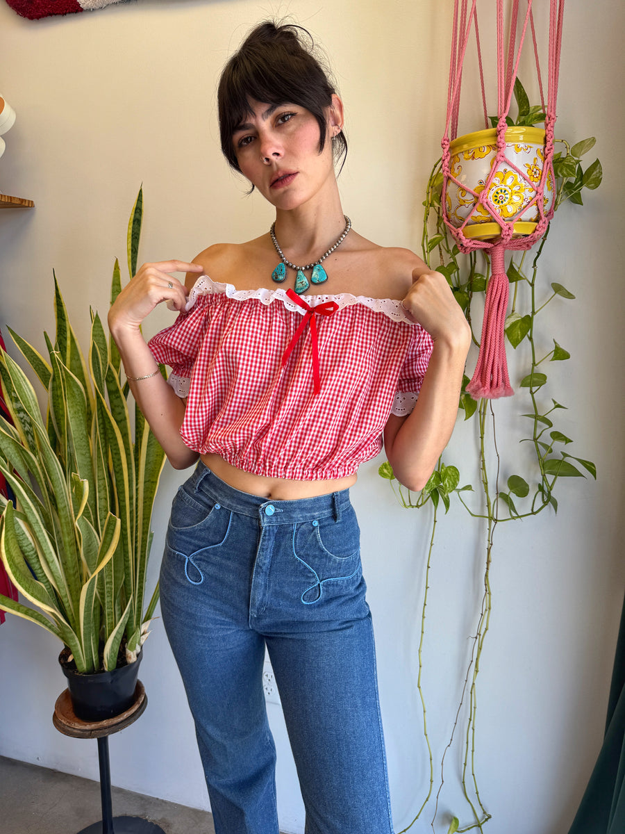 70s Accent Piping Jeans – Luxie Vintage