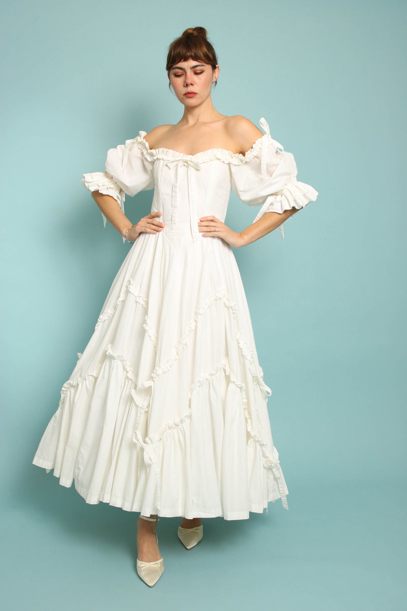 80s Laura Ashley Bo Peep Wedding Dress Set – Luxie Vintage