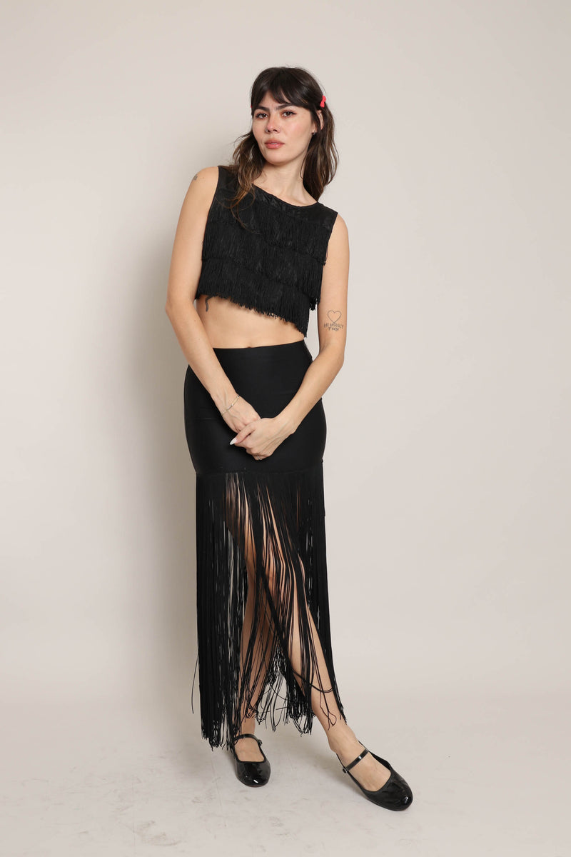 90s Helen Storey Fringe Skirt – Luxie Vintage