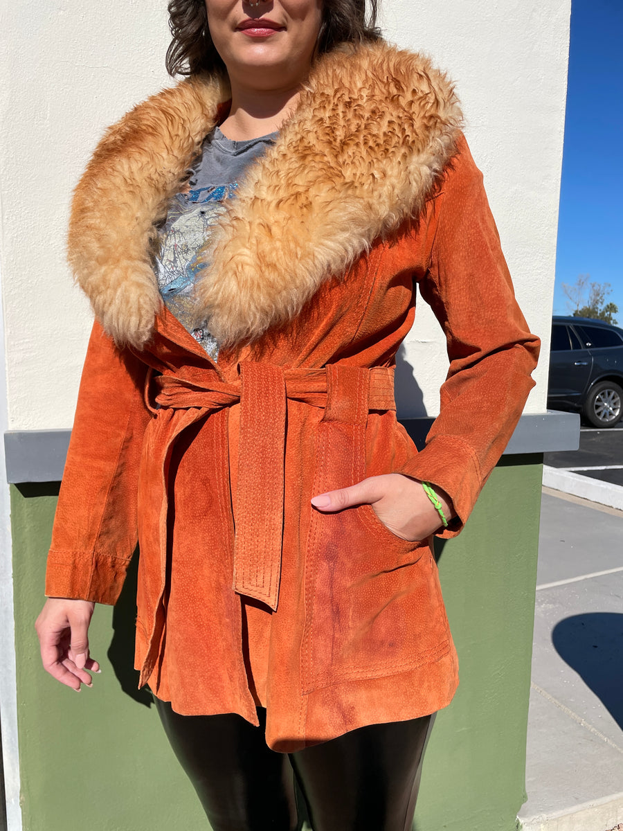 70s Shearling Suede Jacket – Luxie Vintage