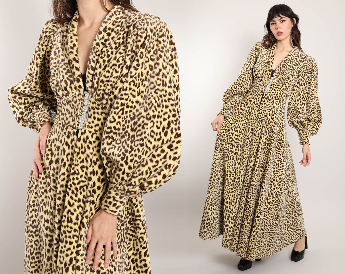 40s Leopard Princess Dress Coat – Luxie Vintage